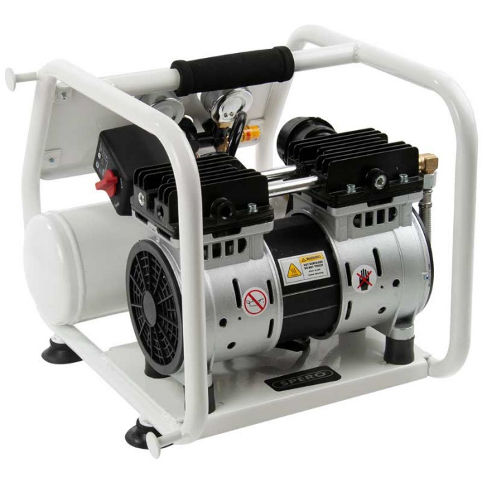 155 Ltr/min Geluidsarme 50dB Spero Compressor - 4Ltr Tank - 9Bar