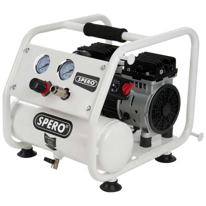 155 Ltr/min Geluidsarme 50dB Spero Compressor - 4Ltr Tank - 9Bar