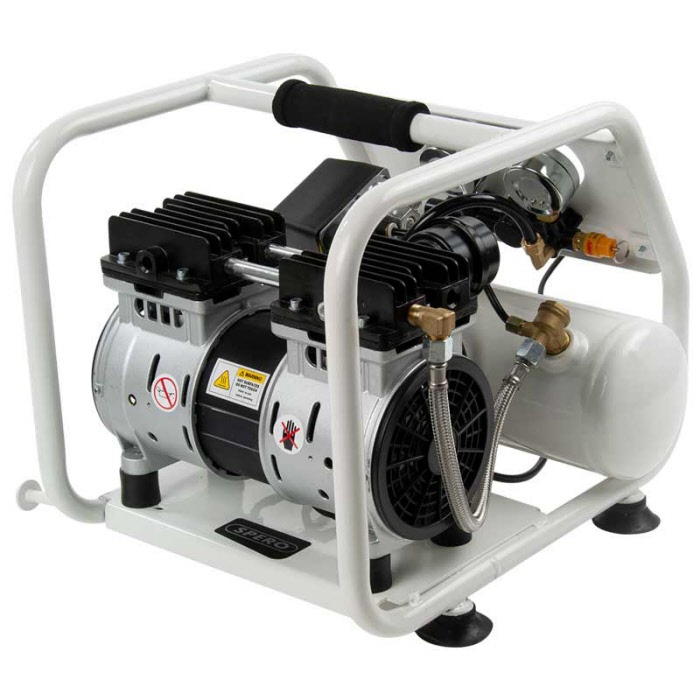 155 Ltr/min Geluidsarme 50dB Spero Compressor - 4Ltr Tank - 9Bar